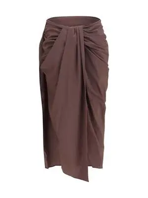 Jacquemus Pareo Skirt In Stretch Muslin - Brown