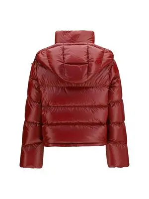Moncler Niveole Short Nylon Down Jacket - Red