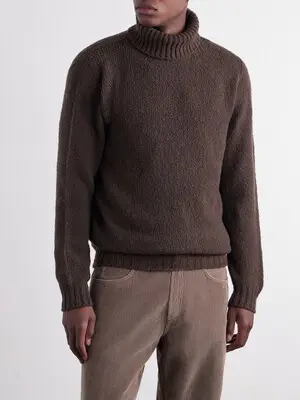 De Bonne Facture Wool-bouclé Rollneck Sweater