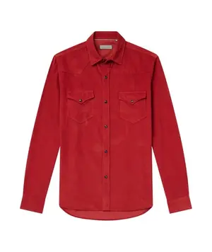 Canali Cotton-corduroy Shirt - Red