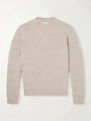 De Bonne Facture Shaggy Sheep Wool Sweater - Beige