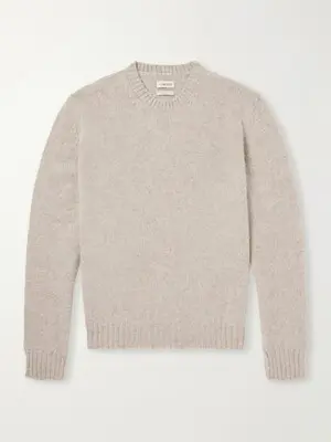 De Bonne Facture Shaggy Sheep Wool Sweater - Neutrals