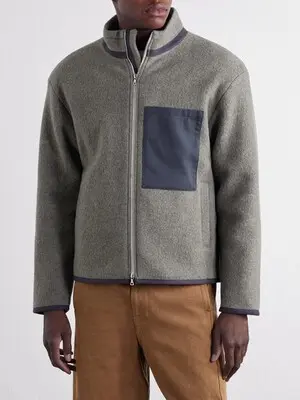 De Bonne Facture Bookstore Cotton-trimmed Virgin Wool Jacket