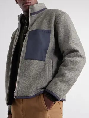 De Bonne Facture Bookstore Cotton-trimmed Virgin Wool Jacket