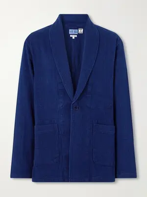 Blue Blue Japan Sashiko-cotton Blazer - Blue