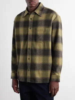 A.p.c. Malaury Checked Wool-blend Flannel Shirt