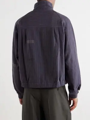 KARDO Stanley Embroidered Pinstriped Cotton Bomber Jacket