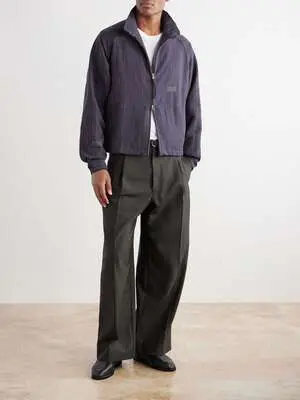 KARDO Stanley Embroidered Pinstriped Cotton Bomber Jacket