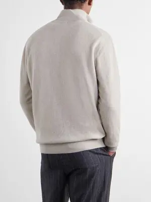 Massimo Alba Liam Cashmere Half-zip Sweater - Neutrals