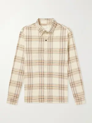 KARDO Ronald Checked Cotton Shirt - Neutrals