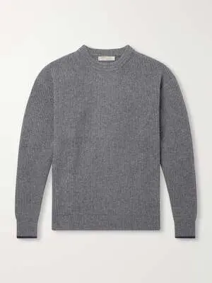 FRIZMWORKS Ribbed Wool-blend Sweater - Gray