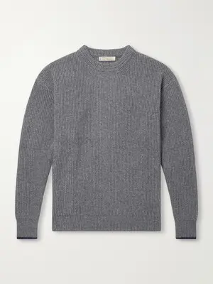 FRIZMWORKS Ribbed Wool-blend Sweater - Gray