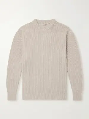 FRIZMWORKS Ribbed Wool-blend Sweater - Neutrals