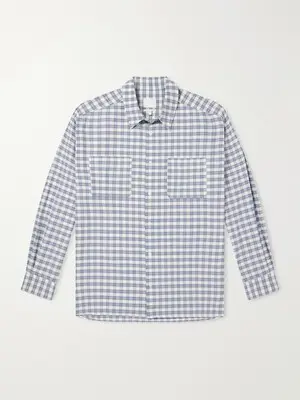 A.p.c. Malcom Checked Organic Cotton Shirt - Blue