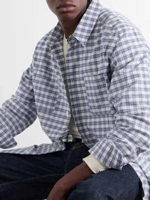 A.p.c. Malcom Checked Organic Cotton Shirt - Blue