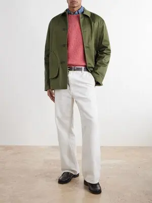DRAKE'S Brushed Wool Sweater - Pink