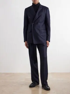 Gabriela Hearst Angelo Double-breasted Wool And Cashmere-blend Flannel Suit Jacket