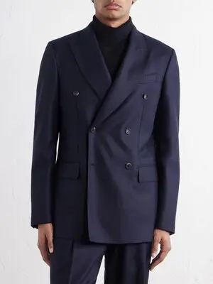 Gabriela Hearst Angelo Double-breasted Wool And Cashmere-blend Flannel Suit Jacket