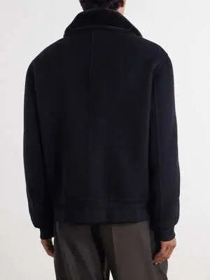 Gabriela Hearst James Shearling-trimmed Cashmere Bomber Jacket