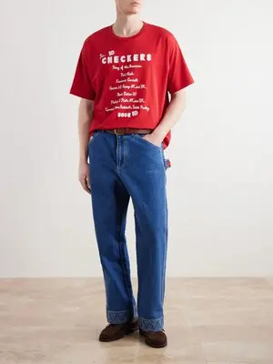 BODE Embroidered Cotton-jersey T-shirt