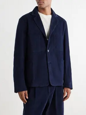 KARDO Somesh Cotton-corduroy Suit Jacket - Blue