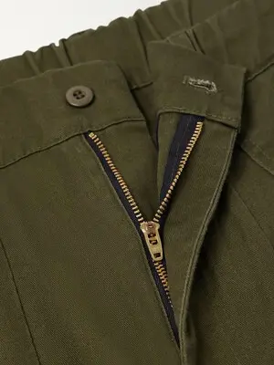 FRIZMWORKS Wide-leg Cotton-twill Drawstring Cargo Trousers