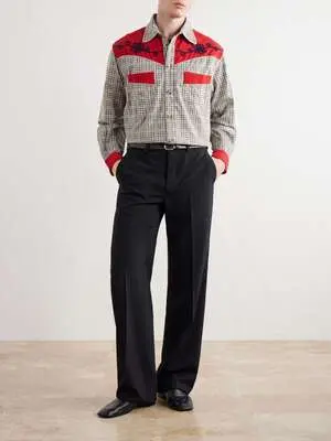 BODE River City Western Checked Cotton Shirt