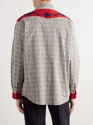 BODE River City Western Checked Cotton Shirt