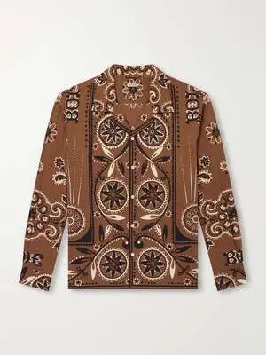 BODE Bandana Printed Cotton Shirt - Brown