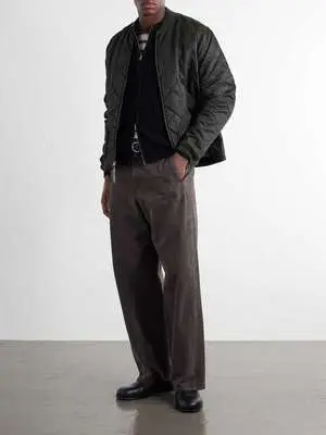 FRIZMWORKS Ribbed Wool-blend Zip-up Sweater