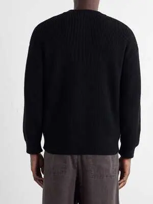 FRIZMWORKS Ribbed Wool-blend Zip-up Sweater