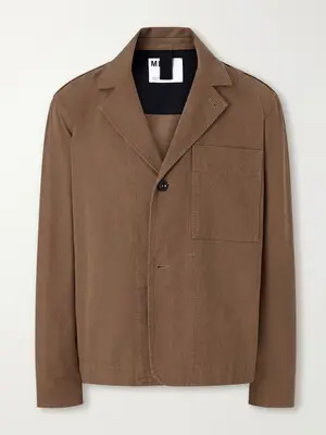 MARGARET HOWELL Mhl. Minimal Cotton-drill Blazer - Brown