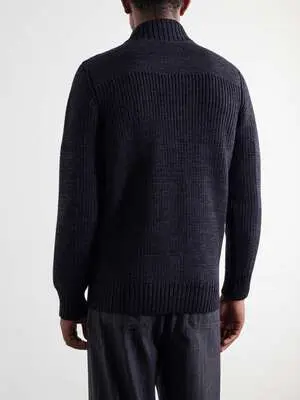 S.N.S. HERNING Robust Merino Wool Zip-up Sweater