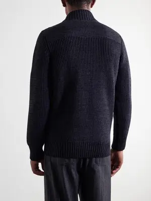 S.N.S. HERNING Robust Merino Wool Zip-up Sweater