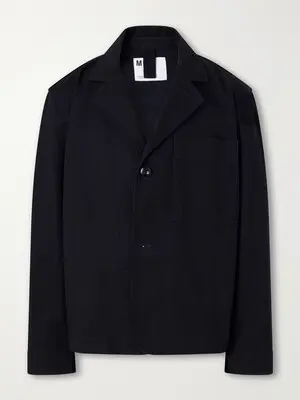 MARGARET HOWELL Mhl. Minimal Cotton-drill Blazer - Black