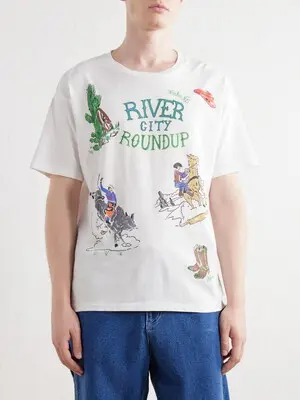 BODE River City Printed Cotton-jersey T-shirt