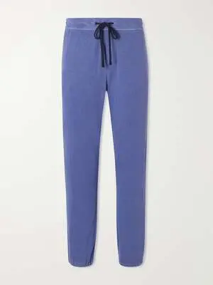 JAMES PERSE Loopback Supima Cotton-jersey Sweatpants - Blue
