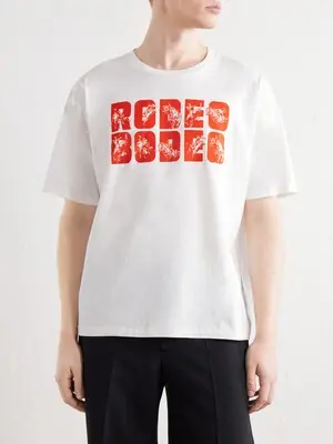 BODE Rodeo Bodeo Printed Cotton-jersey T-shirt - Neutrals