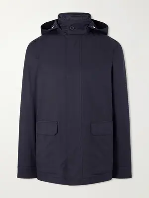 Zegna Twill Hooded Coat