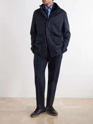 Zegna Twill Hooded Coat