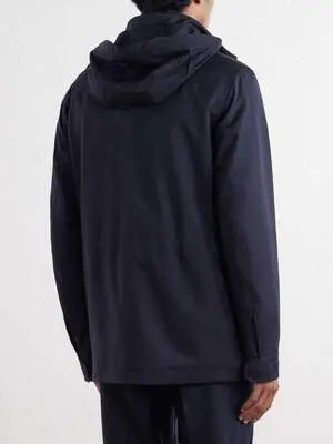 Zegna Twill Hooded Coat