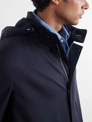 Zegna Twill Hooded Coat