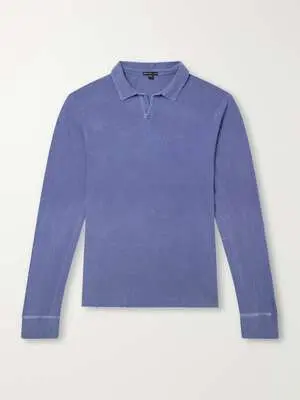 JAMES PERSE Cotton-twill Polo Shirt - Blue