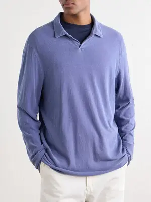 JAMES PERSE Cotton-twill Polo Shirt