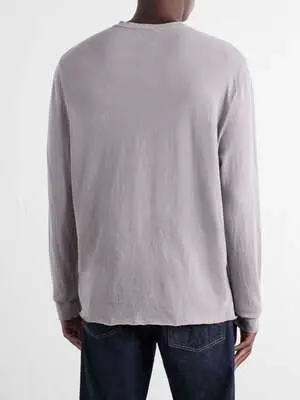 JAMES PERSE Cotton-jersey Henley T-shirt