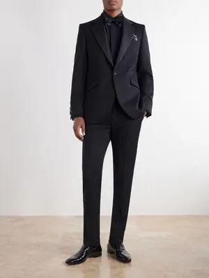 FAVOURBROOK Tommy Grosgrain-trimmed Wool Tuxedo Jacket