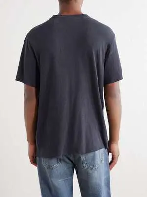 JAMES PERSE Distressed Cotton-jersey T-shirt