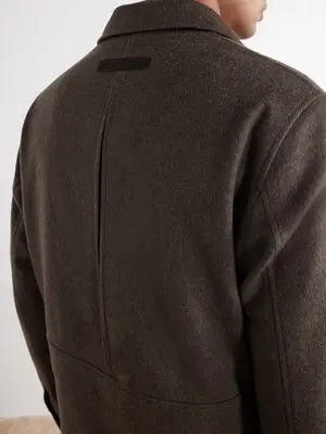 Zegna Oasi Herringbone Cashmere Coat - Green