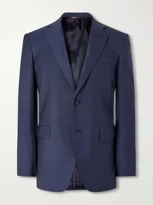 Canali Impeccabile Wool-fresco Suit Jacket - Blue