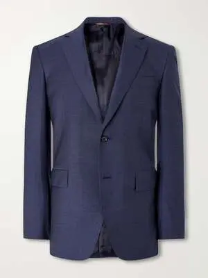 Canali Impeccabile Wool-fresco Suit Jacket - Navy